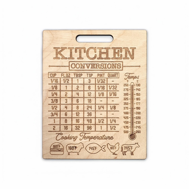 Magnetic Kitchen Conversion Chart – Baking Measurements & Oven Temp Guide 360 Lasers